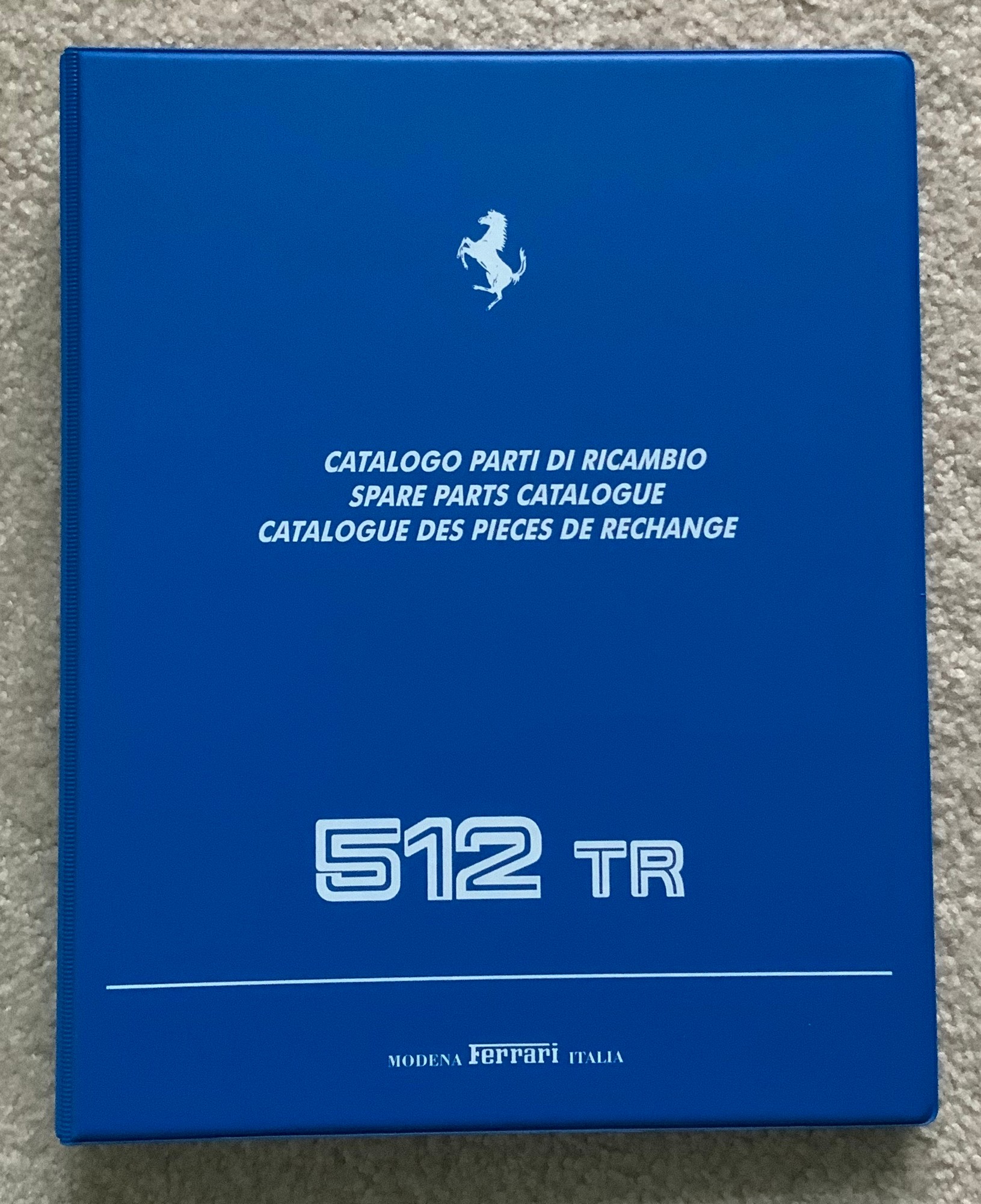 1994 Ferrari 512 TR Spare Parts Catalogue, Mar Parts, New | Ferrari ...